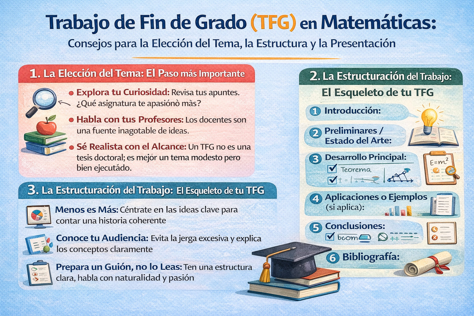 Cómo Afrontar tu TFG de Matemáticas: Tema, Estructura y Defensa